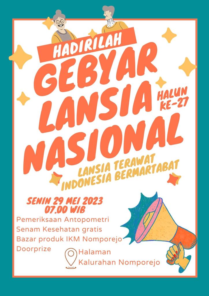 Senam Lansia Peringatan HALUN ke-27 - Kalurahan NOMPOREJO